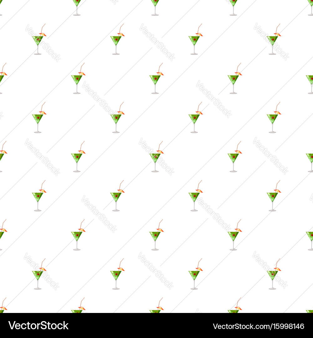 Martini glass of cocktail pattern Royalty Free Vector Image