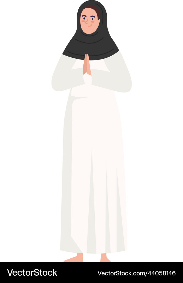 Muslim woman praying Royalty Free Vector Image