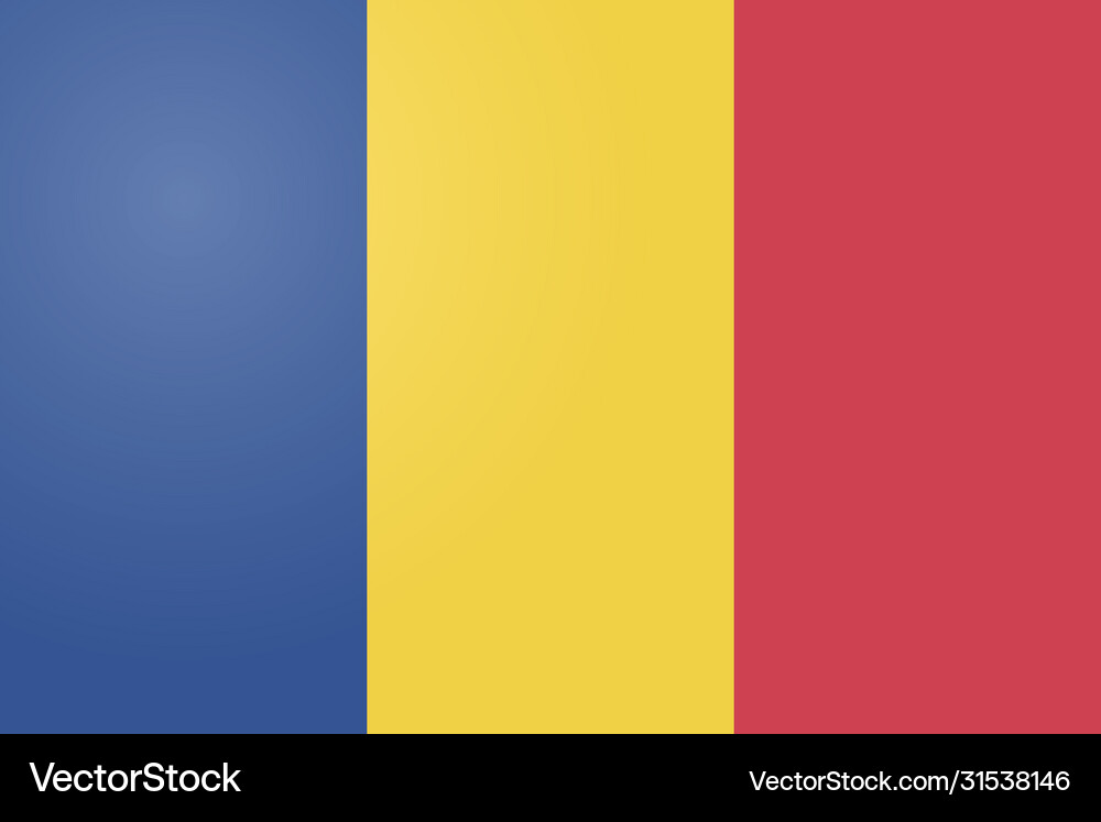 Romania flag official colors and proportion Vector Image