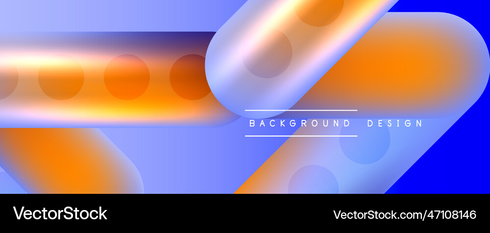 Round shapes and lines with fluid gradients Vector Image