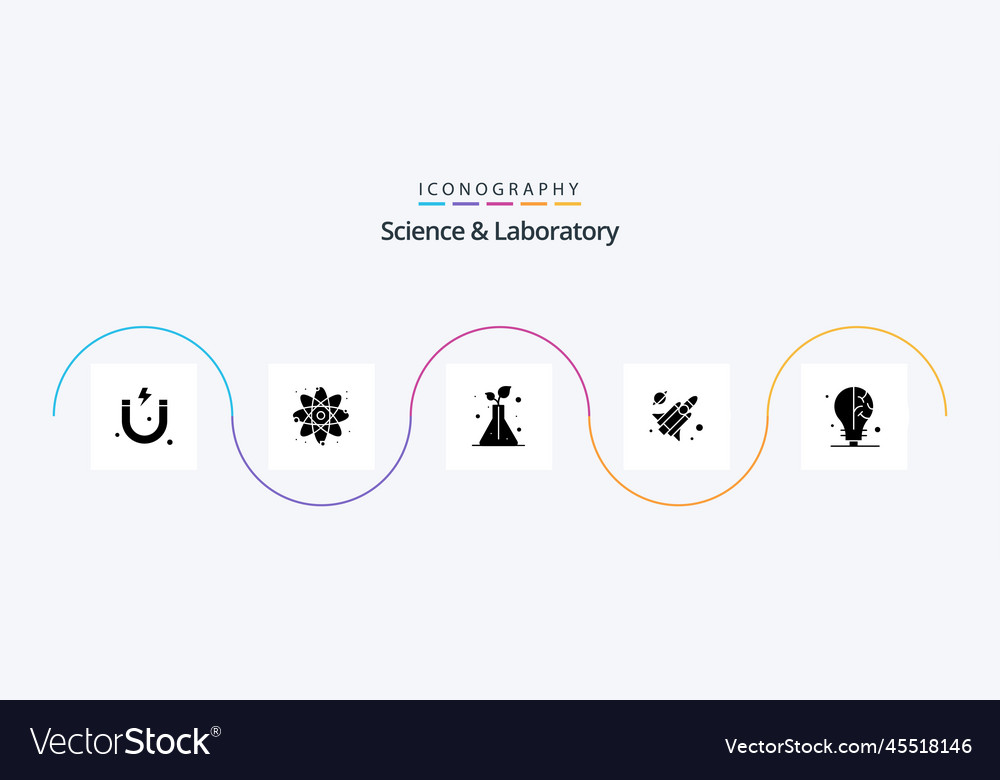 Science glyph 5 icon pack including trees Vector Image Science glyph 5 icon pack including trees Vector Image