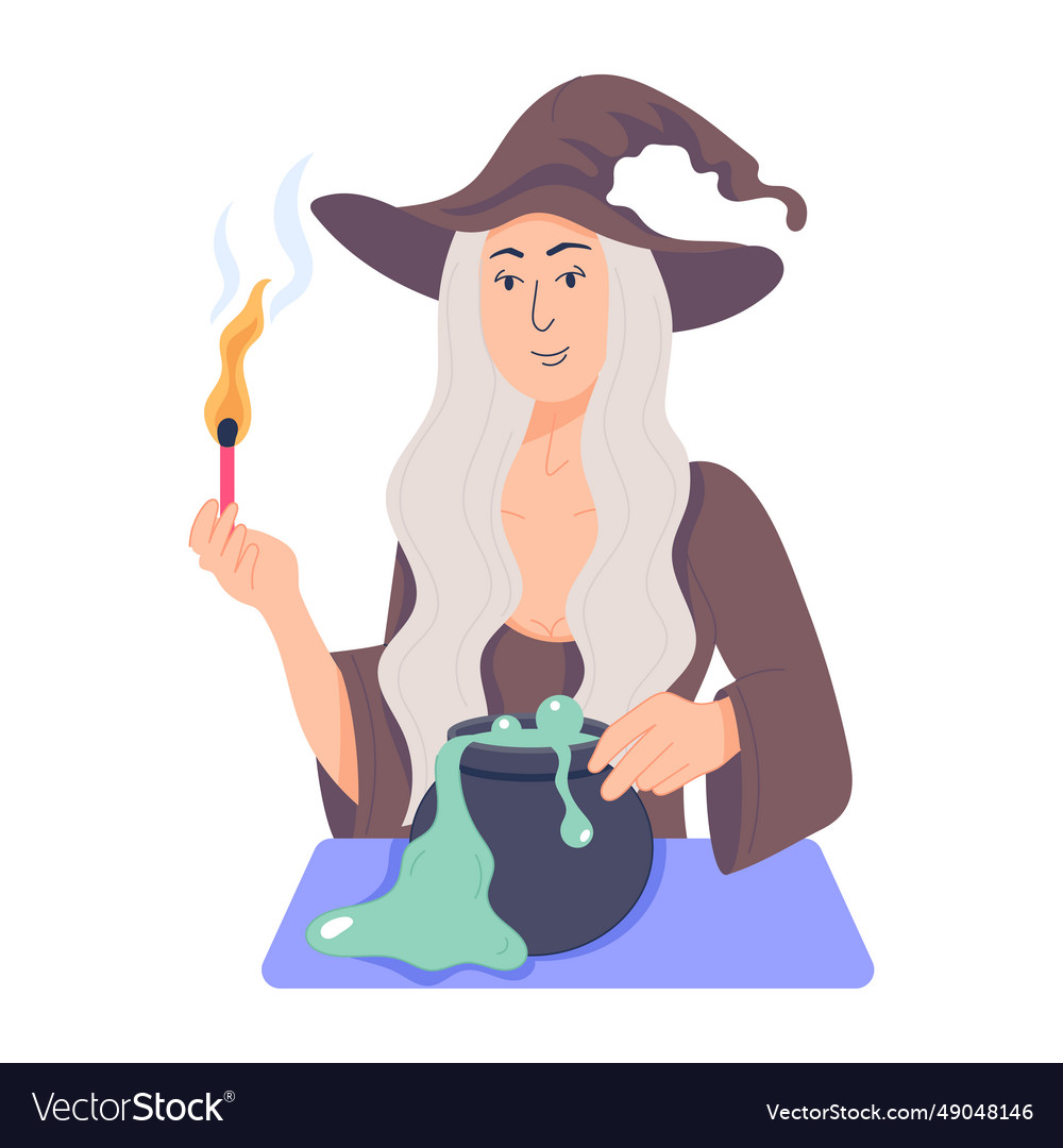Witch cauldron Royalty Free Vector Image - VectorStock