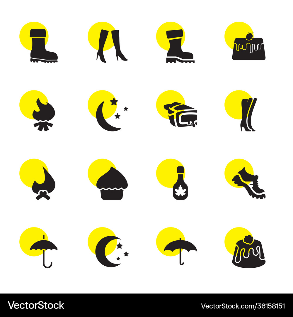 16 seasonal icons Royalty Free Vector Image - VectorStock