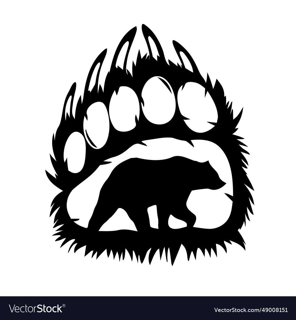 Bear paw image Royalty Free Vector Image - VectorStock