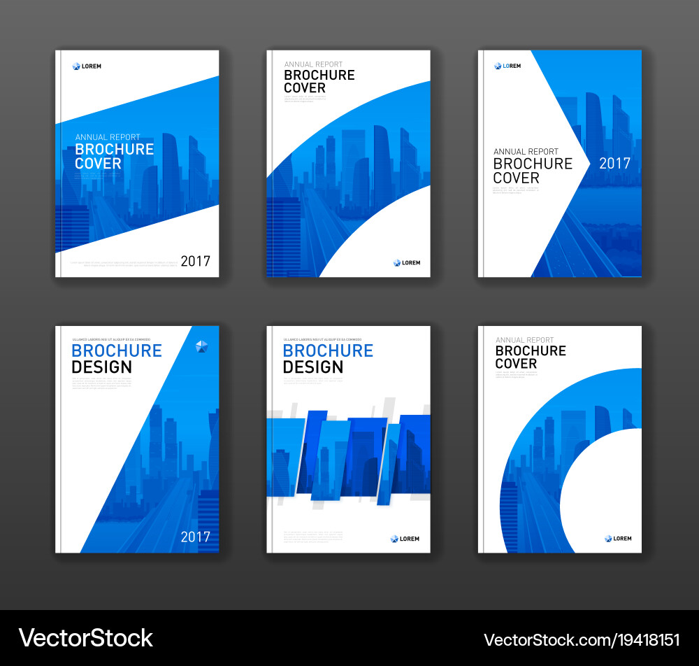 Brochure cover design layout set for business Vector Image