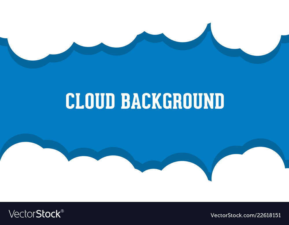 Cloud background logo Royalty Free Vector Image