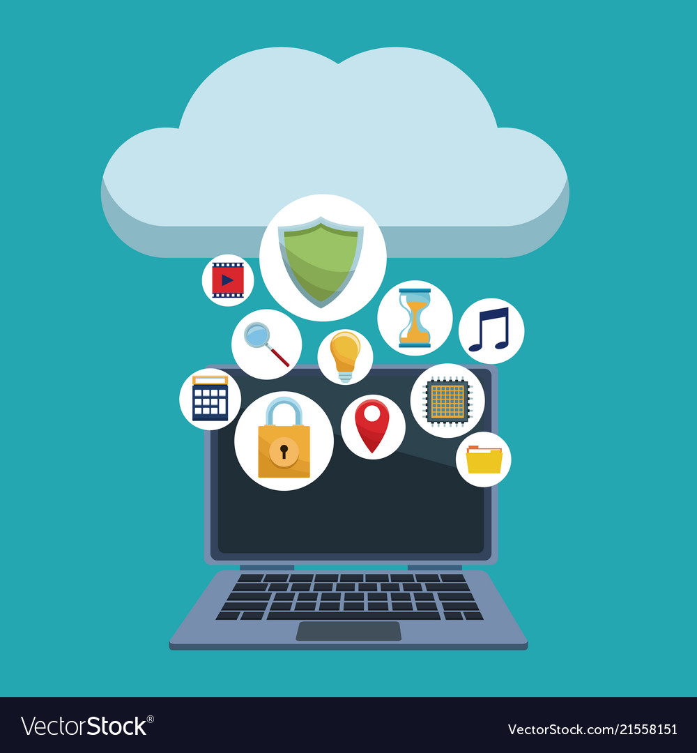 Data center technology Royalty Free Vector Image