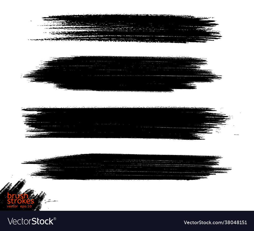 Grunge black paint ink brush stroke brush dirty Vector Image