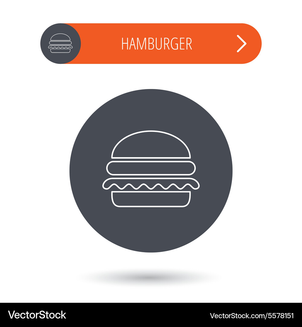Hamburger icon fast food sign Royalty Free Vector Image