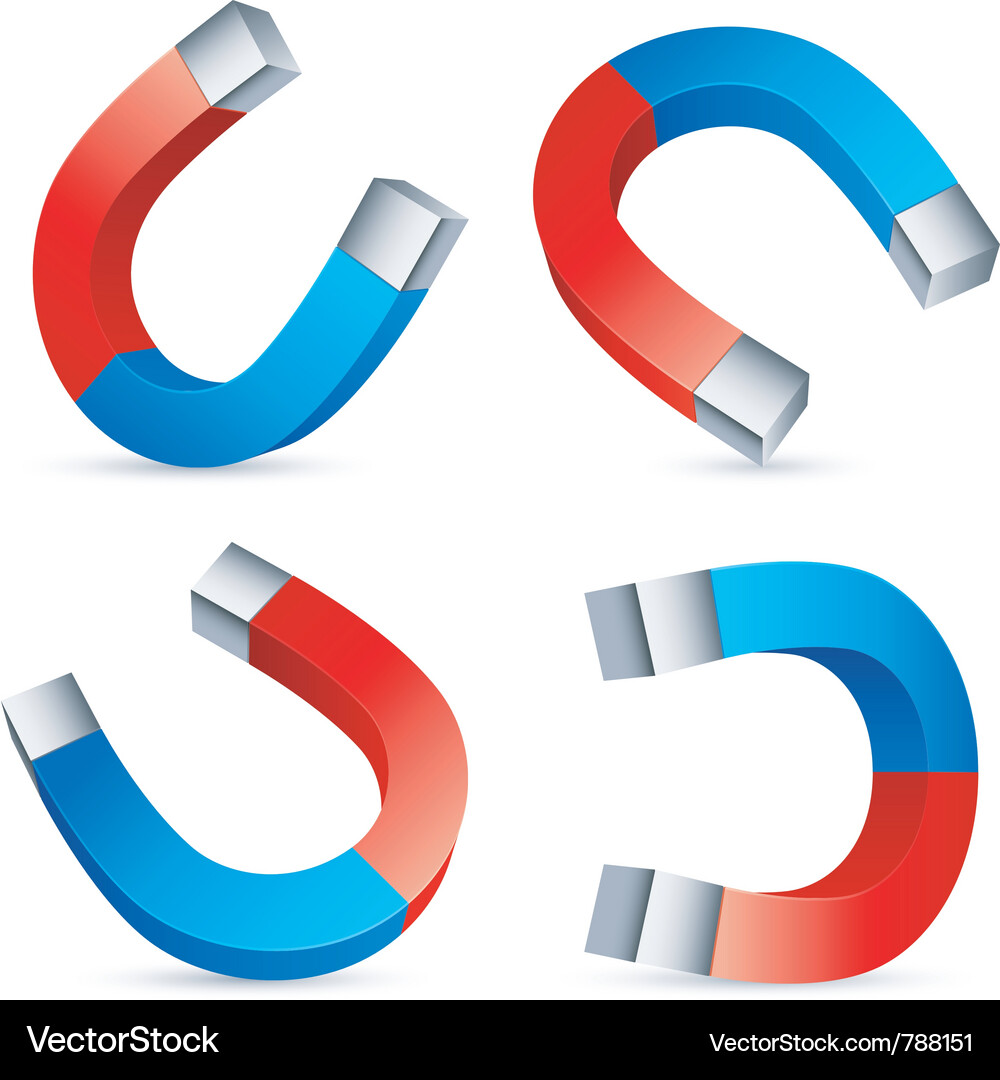 Horseshoe magnets Royalty Free Vector Image - VectorStock