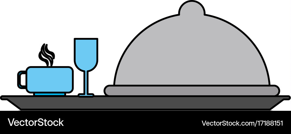 Hotel room service related icon image Royalty Free Vector