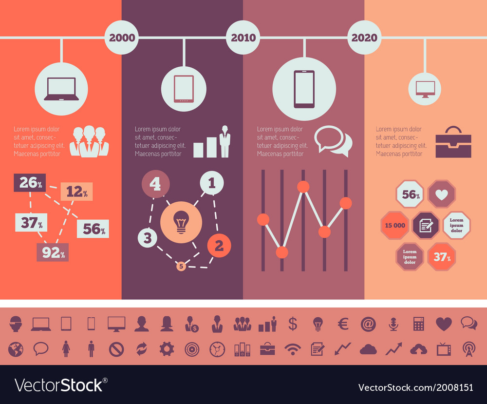 It industry infographic elements Royalty Free Vector Image