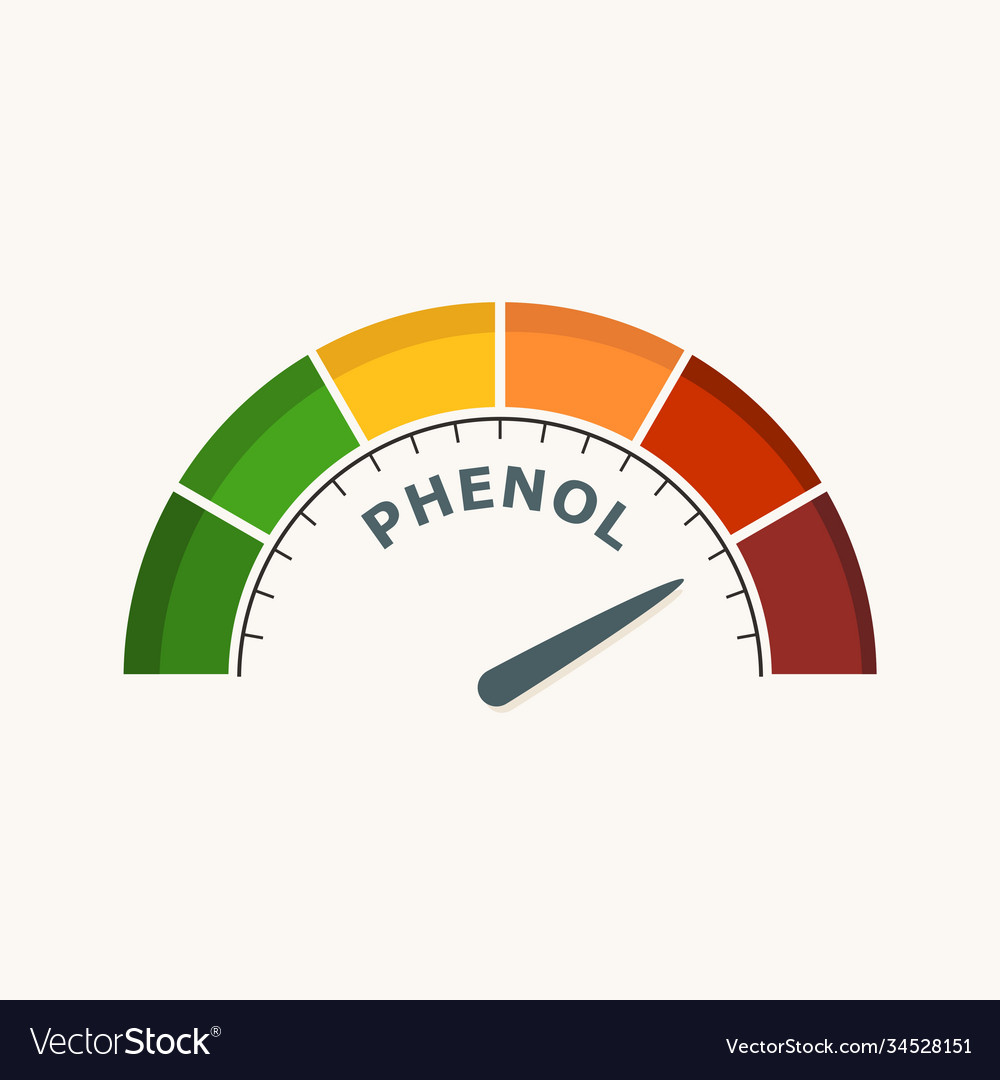 Phenol measuring process Royalty Free Vector Image