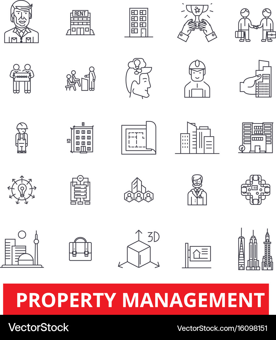 Property management maintenance real estate Vector Image