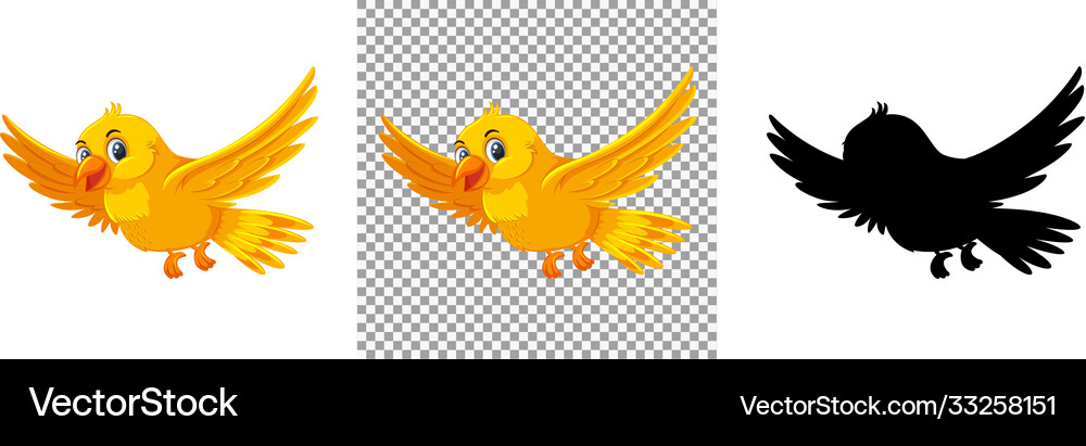 Set bird character Royalty Free Vector Image - VectorStock