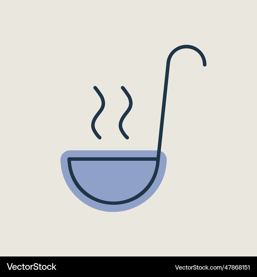 Soup ladle icon kitchen appliance graph symbol Vector Image