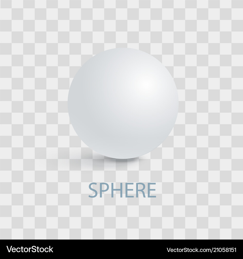 Sphere of white color poster Royalty Free Vector Image