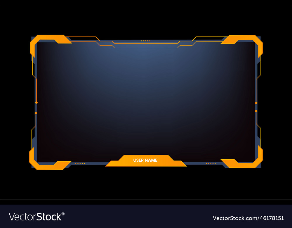 Stylish broadcast gaming overlay design Royalty Free Vector Stylish broadcast gaming overlay design Royalty Free Vector