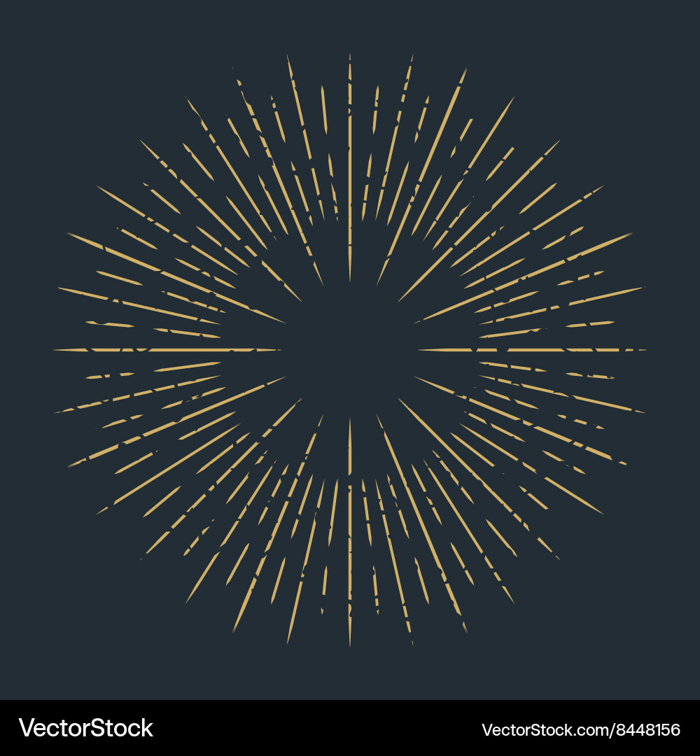 Abstract ray of the sun decoration element Vector Image