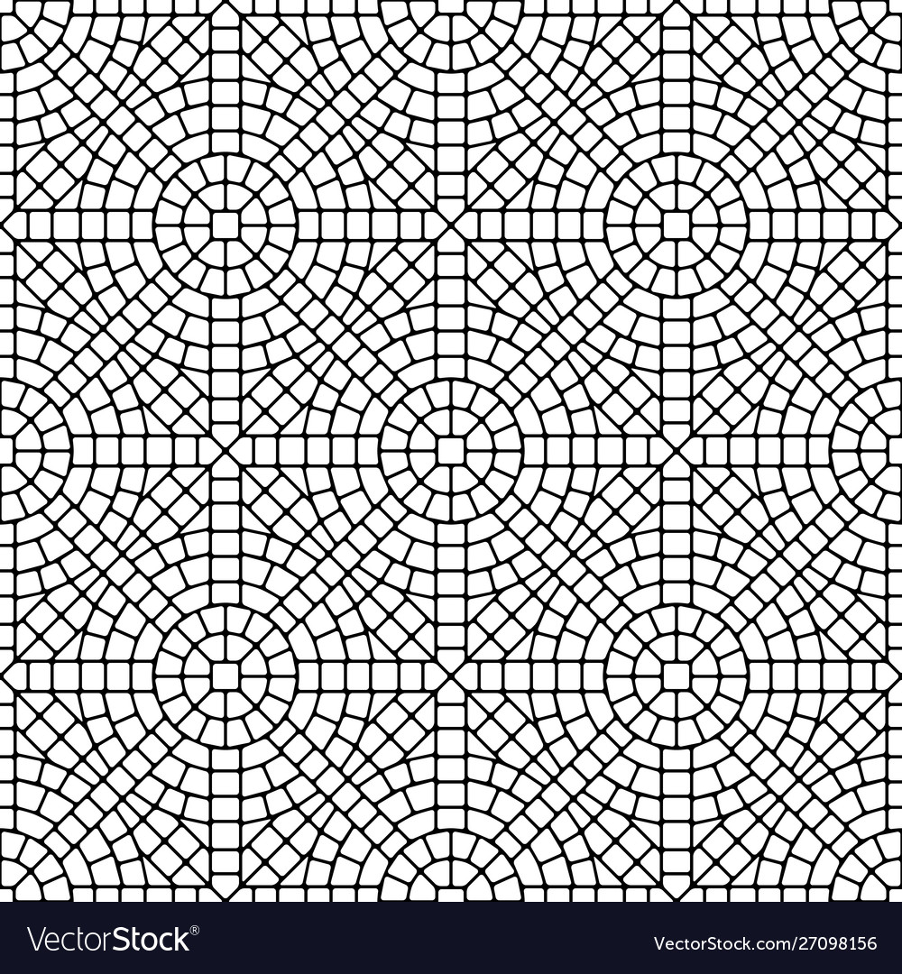 Ancient mosaic ceramic tile pattern Royalty Free Vector