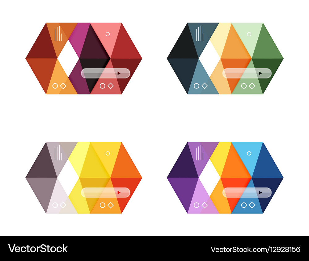 Blank infographic arrow templates Royalty Free Vector Image