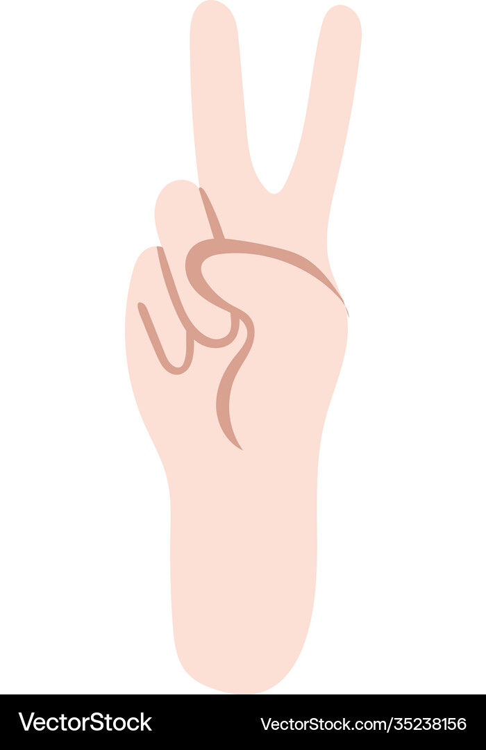 Hand peace and love symbol Royalty Free Vector Image