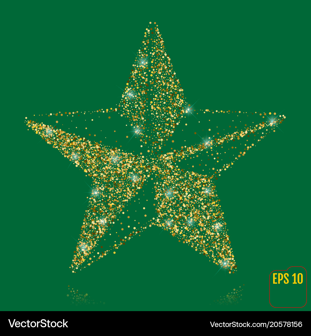 Luxury gold star element for advertising poster Vector Image