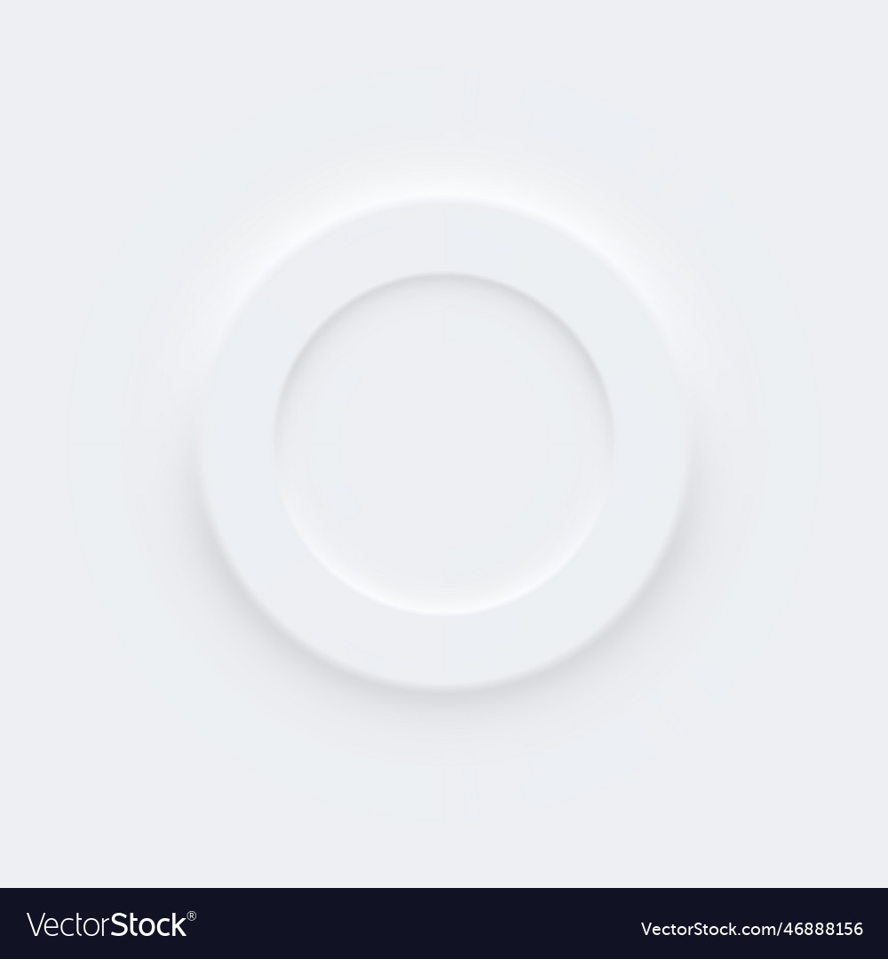 Neomorphic background user interface element Vector Image