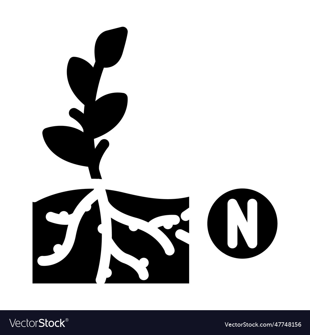 Nitrogen fixation environmental glyph icon Vector Image Nitrogen fixation environmental glyph icon Vector Image
