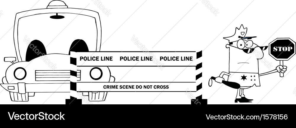 Police traffic stop cartoon Royalty Free Vector Image
