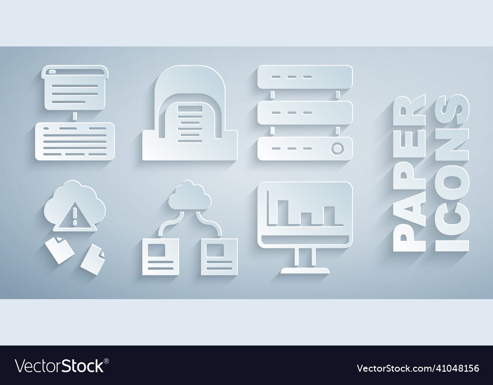 Set cloud technology data transfer server data Vector Image Set cloud technology data transfer server data Vector Image