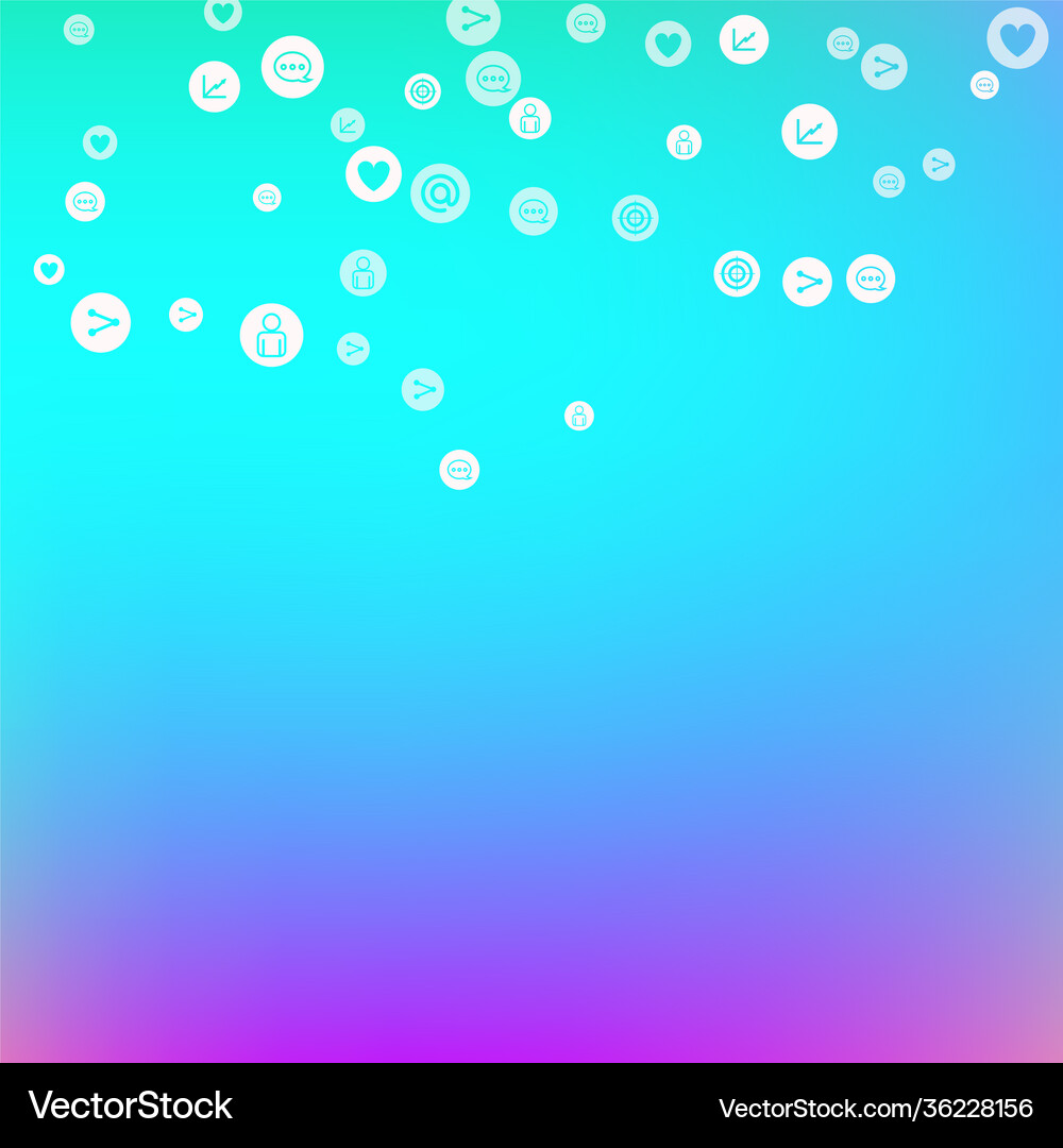 Social media marketing communication networking Vector Image