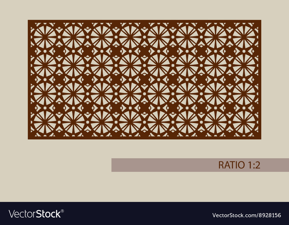 The template pattern for decorative panel Vector Image