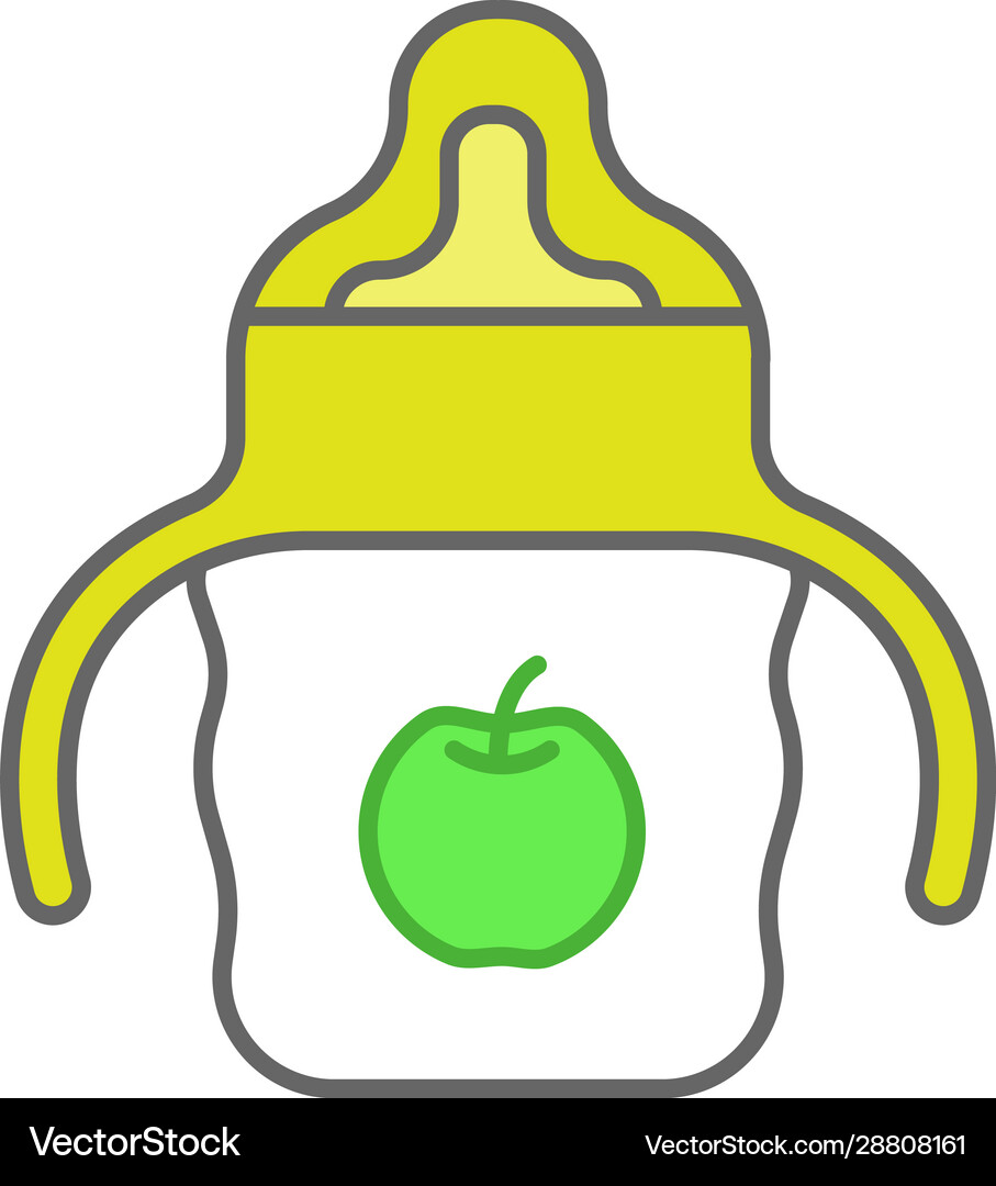 Baby sippy cup color icon Royalty Free Vector Image