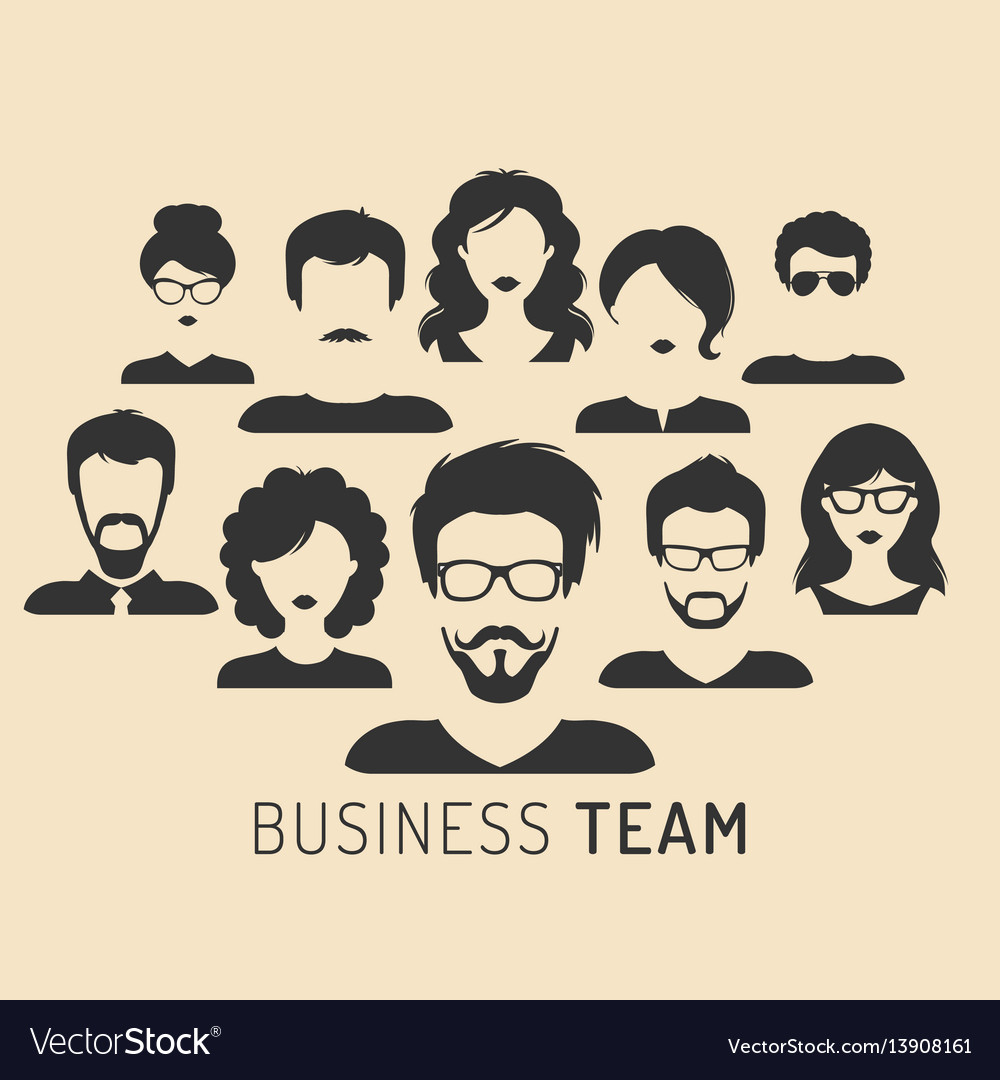 Business team management Royalty Free Vector Image