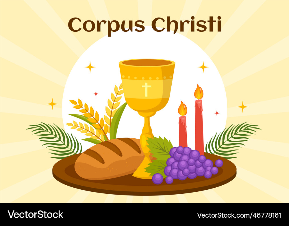 Corpus christi catholic religious holiday Vector Image