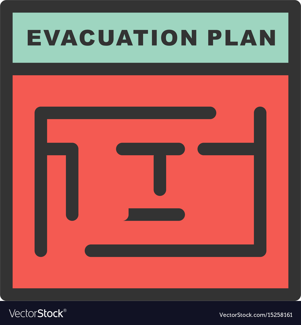 Evacuation plan Royalty Free Vector Image - VectorStock