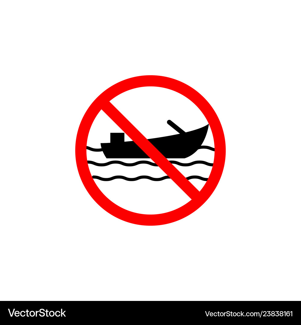 Forbidden boat icon can be used for web logo Vector Image
