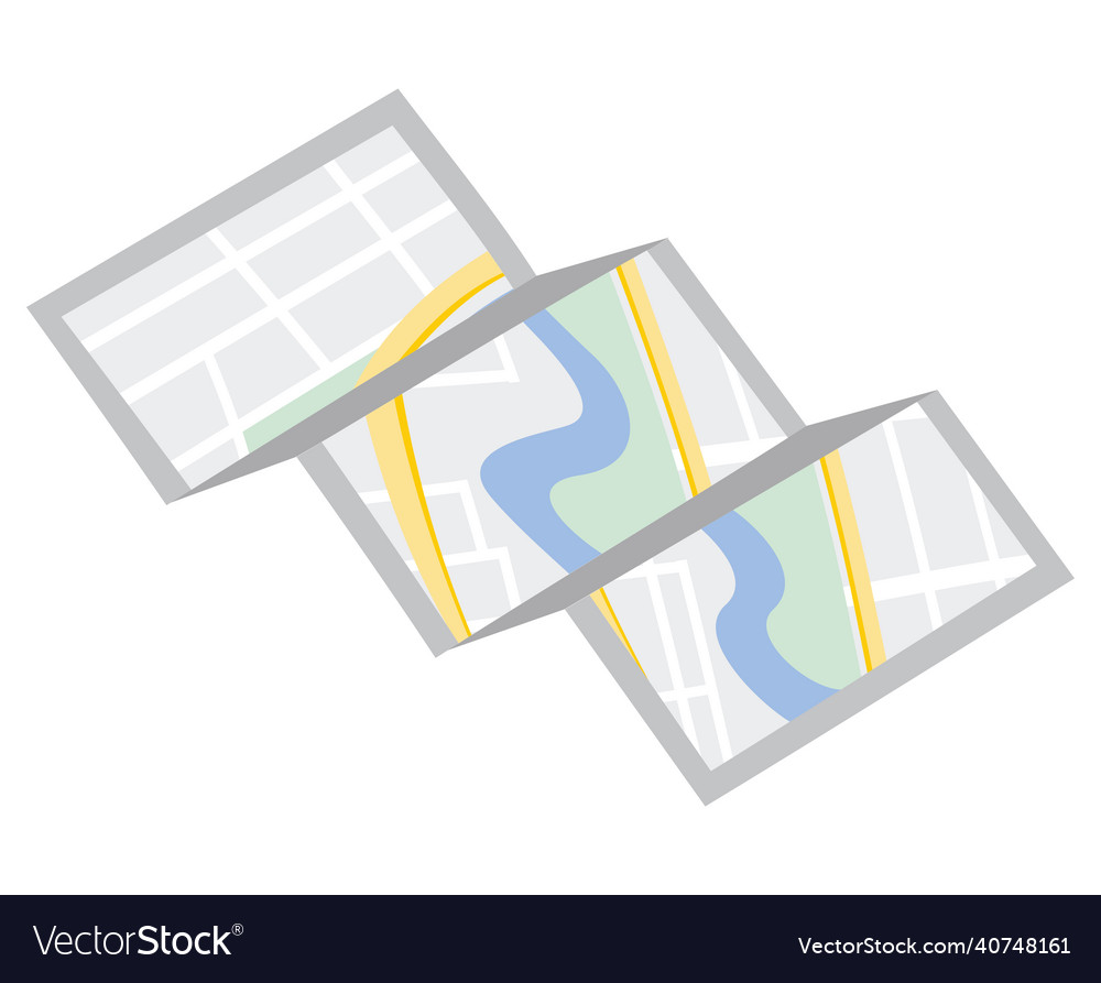 Paper guide map Royalty Free Vector Image - VectorStock