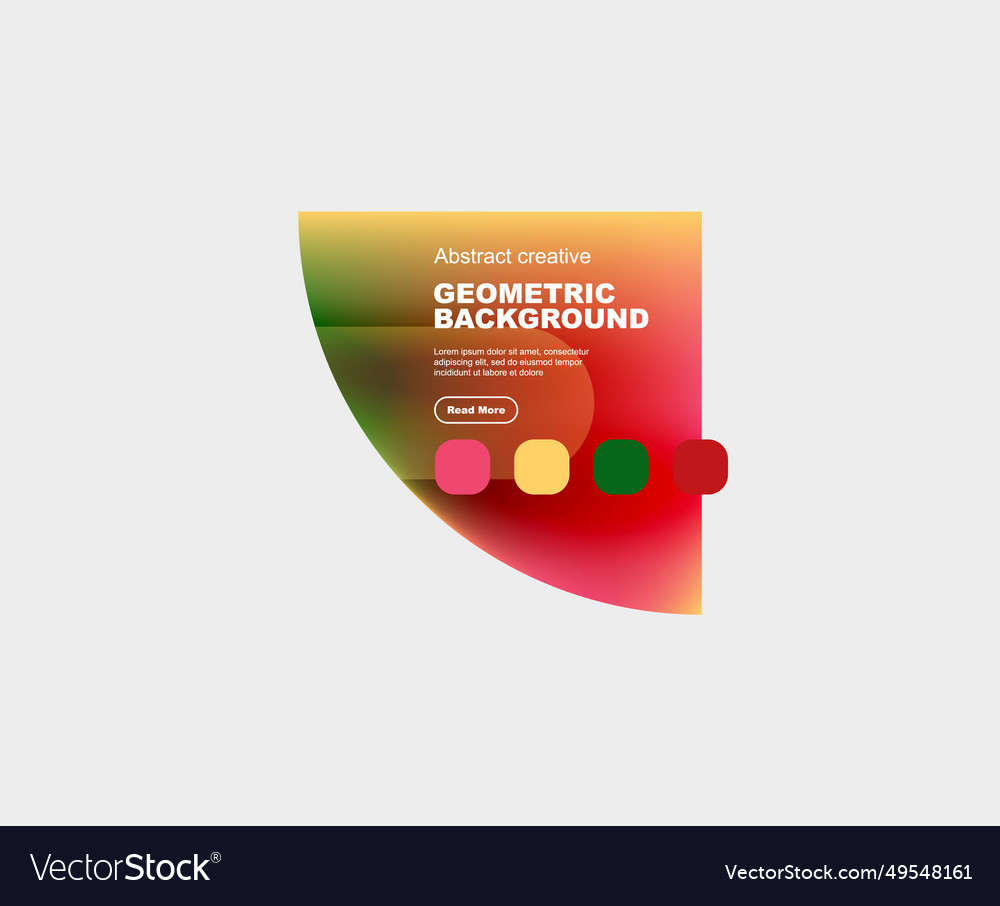 Round triangle and square composition Royalty Free Vector