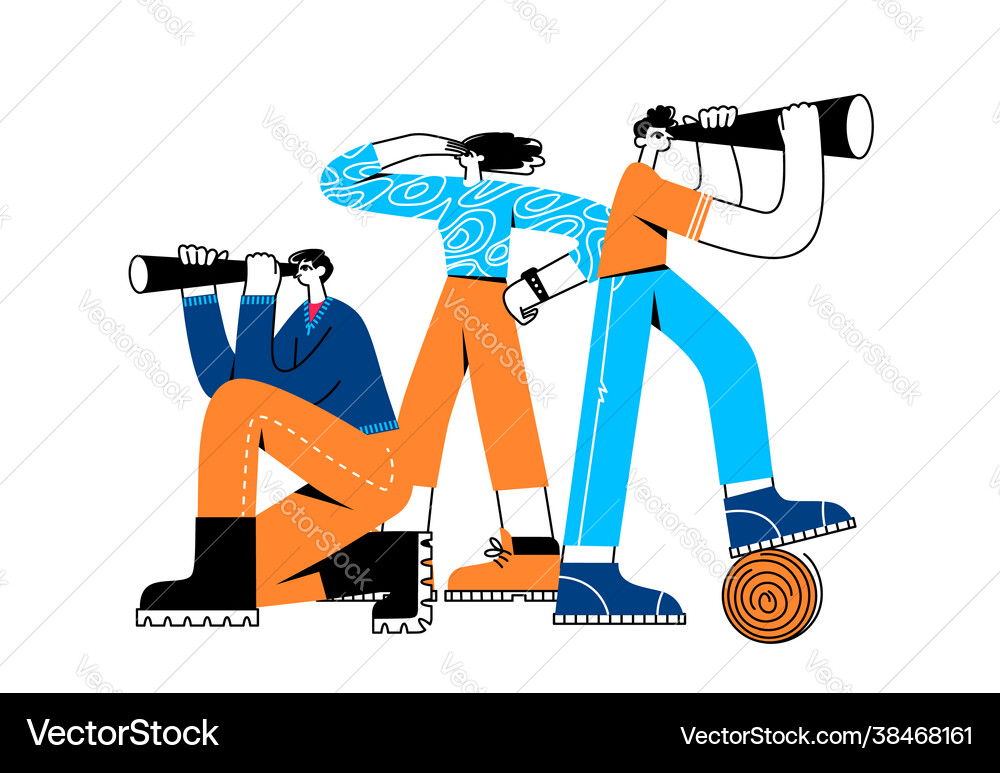 Searching for business opportunities vision Vector Image