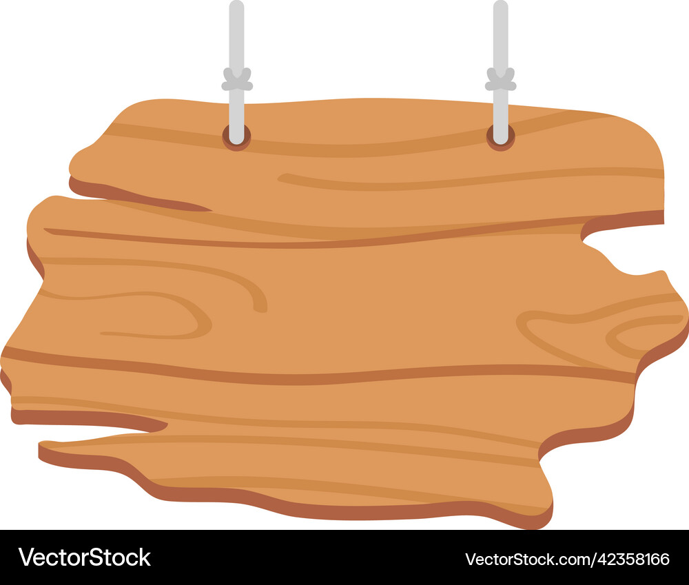 Blank wooden sign Royalty Free Vector Image - VectorStock