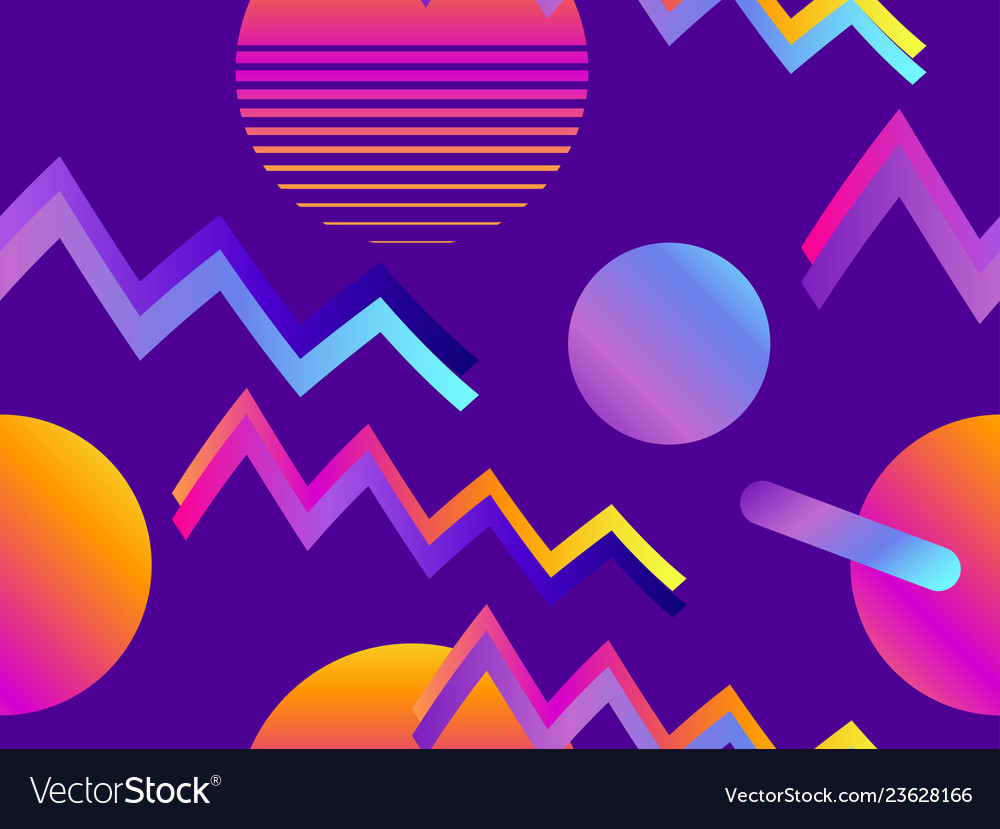 Futurism seamless pattern gradient shape Vector Image