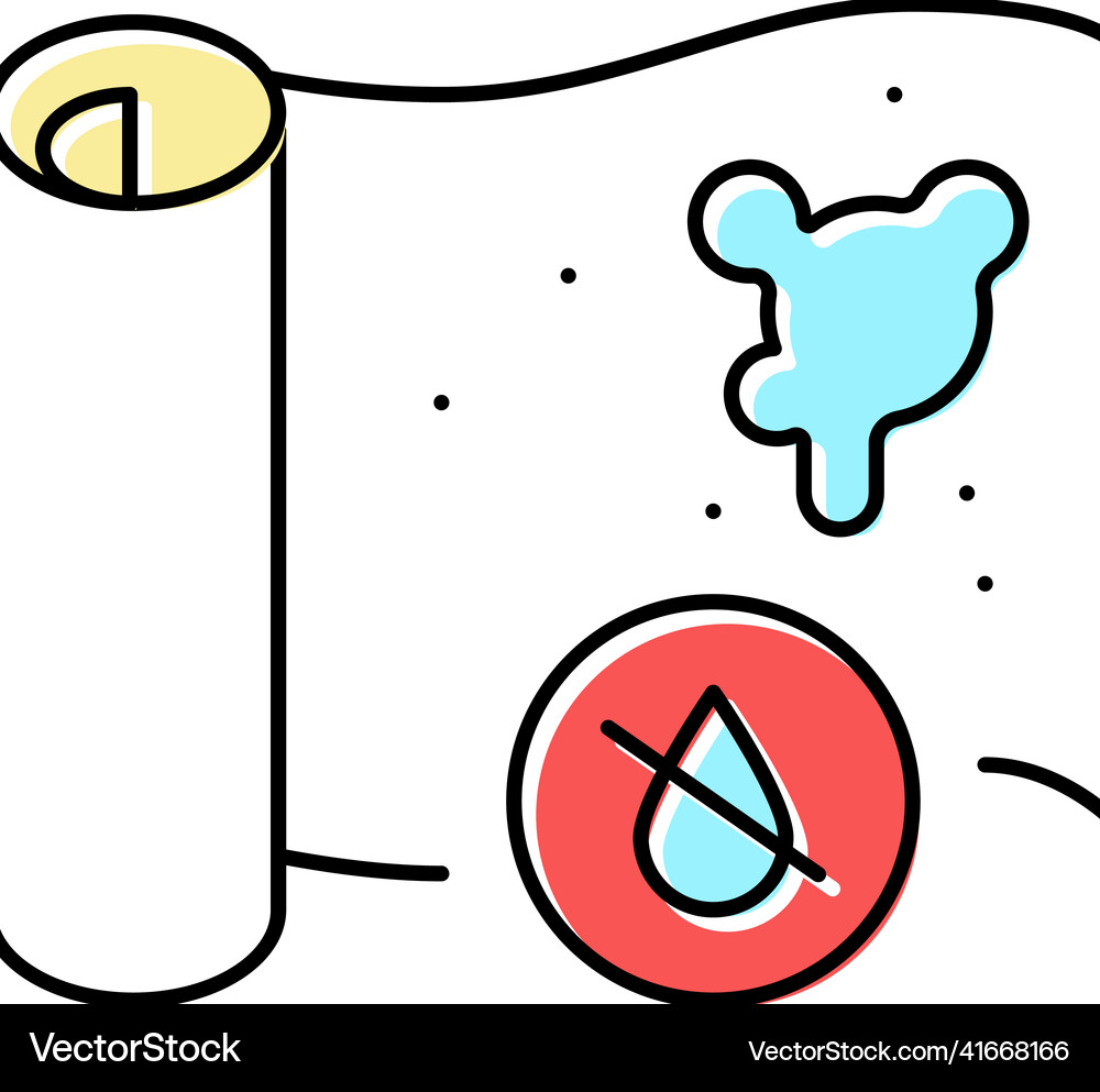 Non-waterproof wallpaper color icon Royalty Free Vector