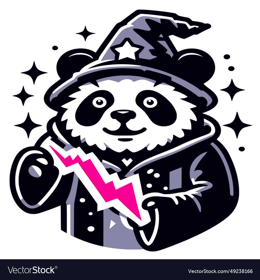 Panda wizard Royalty Free Vector Image - VectorStock