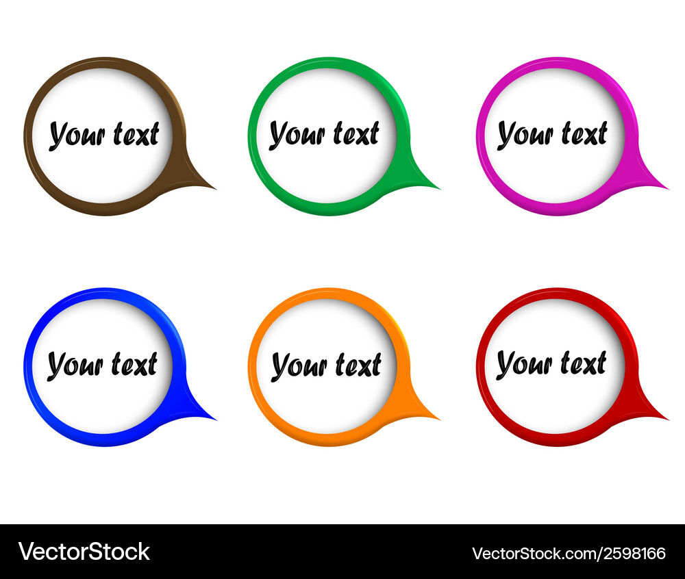 Speak frames Royalty Free Vector Image - VectorStock