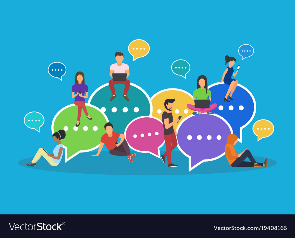 Speech bubbles for comment Royalty Free Vector Image