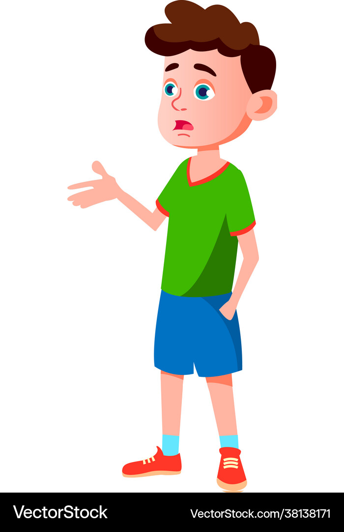 Brunette hate boy shock from news on television Vector Image
