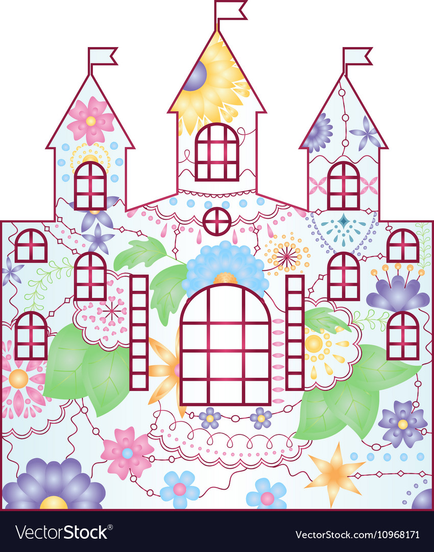 Castle gradient Royalty Free Vector Image - VectorStock