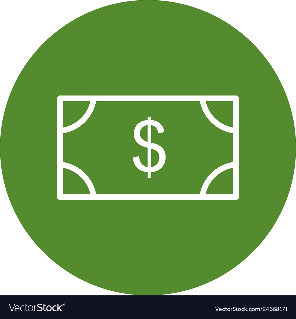 Dollar note icon Royalty Free Vector Image - VectorStock
